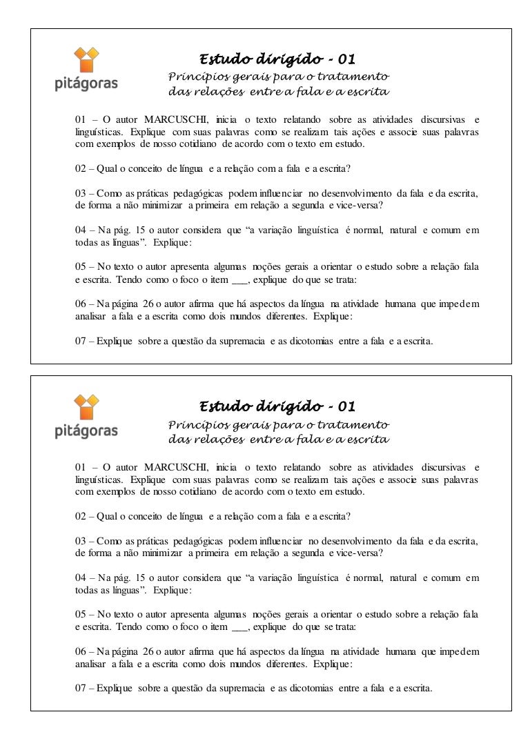 Estudo dirigido
