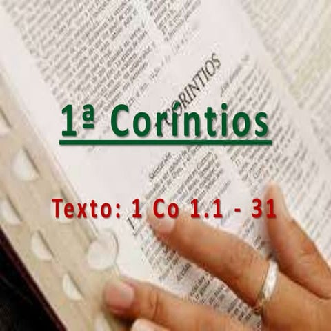 Estudo em 1 coríntios | PPTX