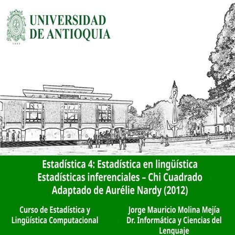 Aplicación del Test Chi-Cuadrado en Estadística para Lingüística | PPTX