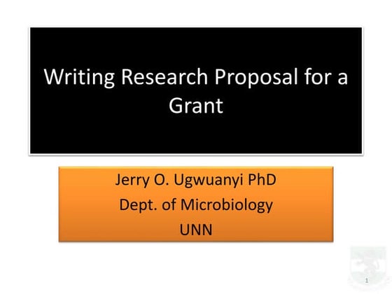 Developing a grant proposal | PDF | Agriculture | Industries