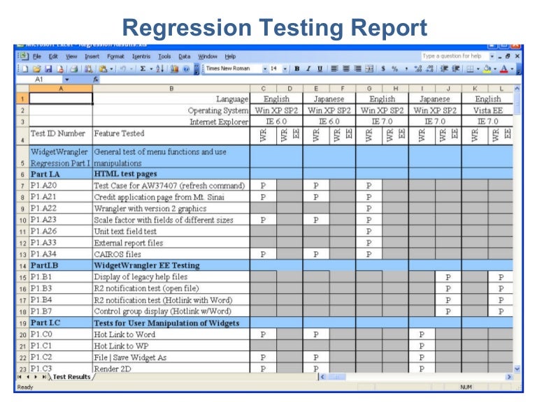 Essential Software Inc Regression Testing
