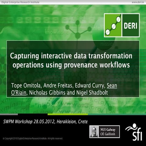 Capturing Interactive Data Transformation Operations using Provenance ...