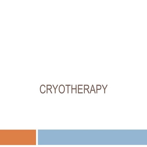 cryotherapy | PPT