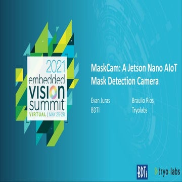“A Mask Detection Smart Camera Using the Nvidia Jetson Nano: System ...