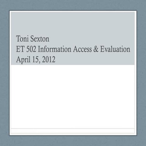 Et 502 week 5 assignment | PPT