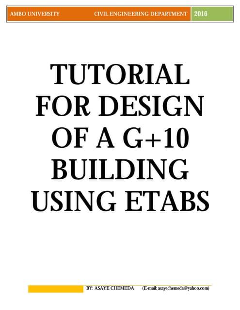 How to model and analyse structures using etabs | PDF