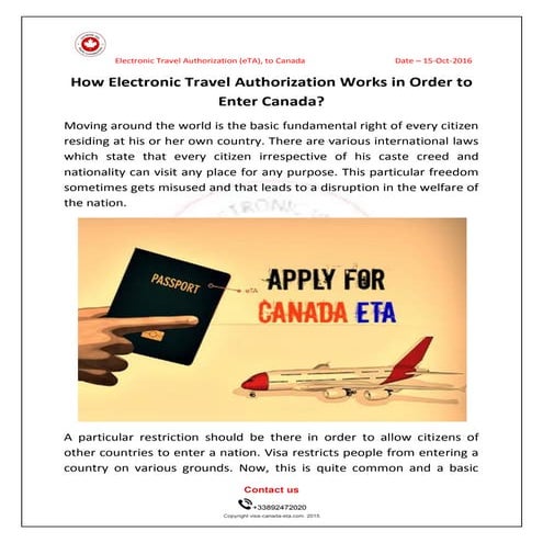 Eta Visa Canada | PDF