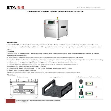 ETA DIP on line AOI ETA-v5200 | PDF | Cameras and Camcorders | Consumer ...