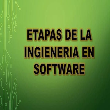Etapas De La Ingeniería De Software Pptx