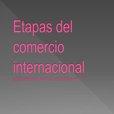 Etapas de comercio internacional | PPTX