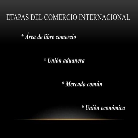 Etapas del comercio internacional | PPTX