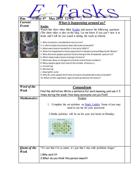 E task week 5 term 2 | PDF