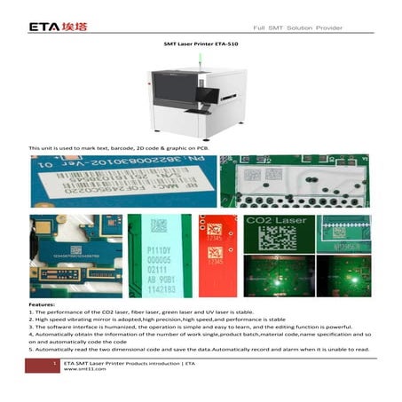 ETA SMT AOI ETA-600 | PDF