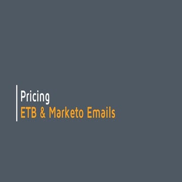 ETB - Template Pricing Packages | PPT
