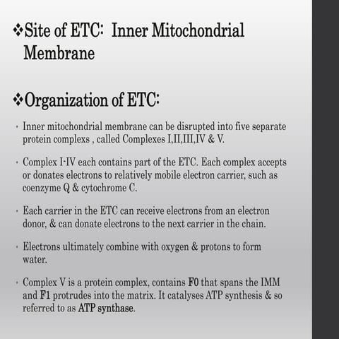 ETC.pptx electron transport chain PDUGMC | PPTX