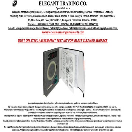 Etc dust assessment test kit | PDF