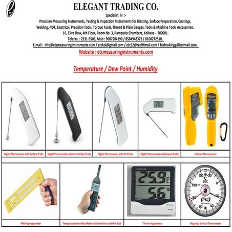 Etc Temperature / Dew Point / Humidity Meter. | PDF