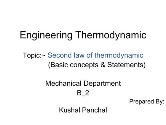 BASIC THERMODYNAMICS | PPT
