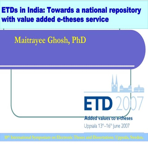 ETDs in india | PDF