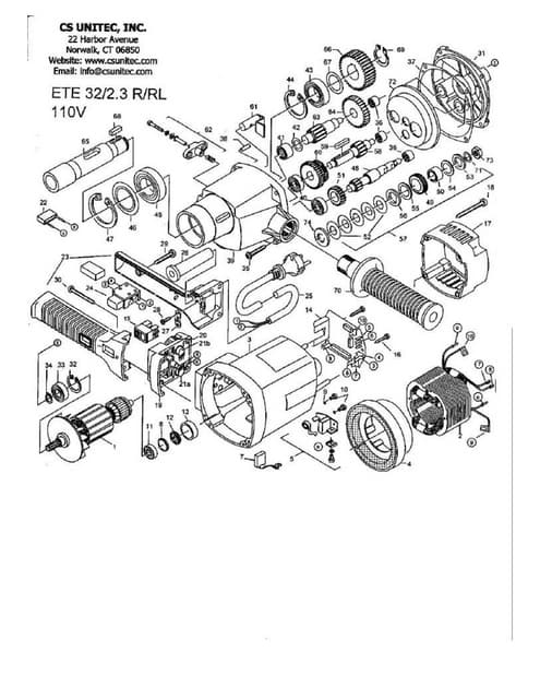 CS Unitec Electric Core Drill Schematics: EBM 300/3PSA | PDF