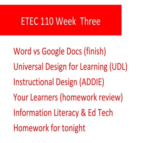 Etec 110 week three | PPT
