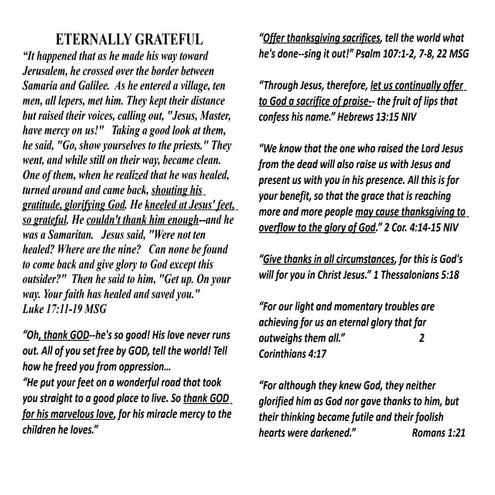 The Power of Thanksgiving & Praise | PDF
