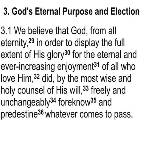 God's Eternal Purpose and Election | PDF | Christianity | Religion ...