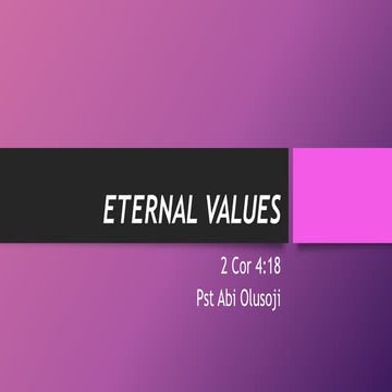 Eternal values | PPTX
