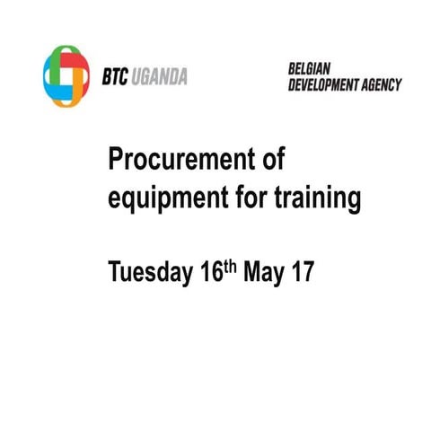 procurement of equipment | PPTX