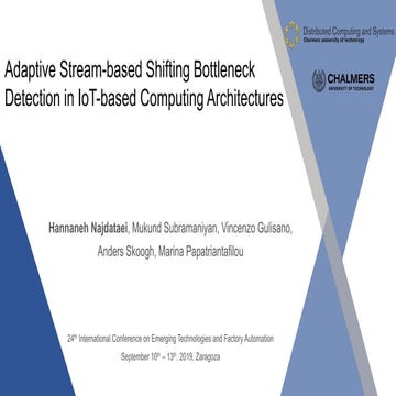 Adaptive Stream Based Shifting Bottleneck Detection In Iot Based Computing Architectures Ppt 0296