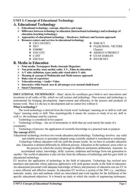 Components of Educational Technology | PPTX | Education