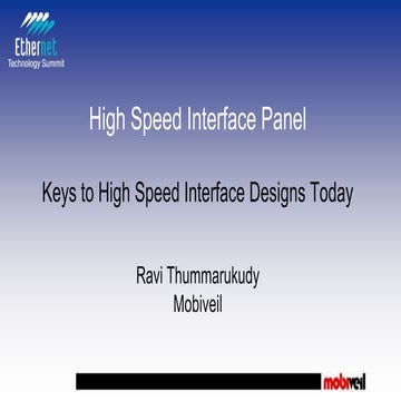 Keys to High Speed Interface Designs Today | PPTX