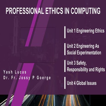 Professional Ethics In Computing | PPTX