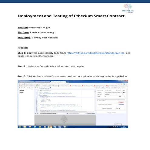 Ethereum contract deploy | PDF
