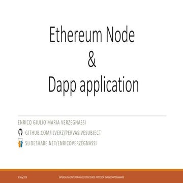Ethereum node & dapp application | PPT