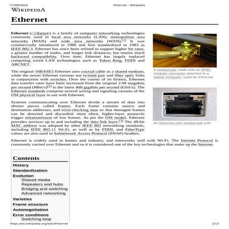 Communication standards ieee 802 3 | DOCX