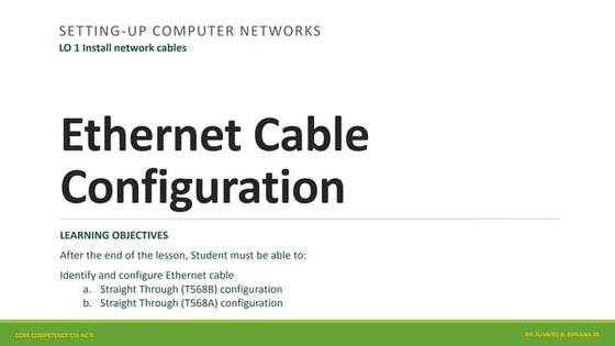 Straight&Cross-over cable connection | PPT