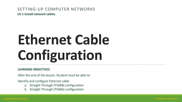 CSS L15 - CRIMPING ETHERNET CABLE AND RJ45 | PDF