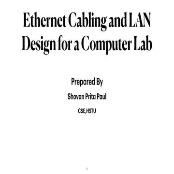 Ethernet Cabling and LAN Design for a Computer Lab | PDF