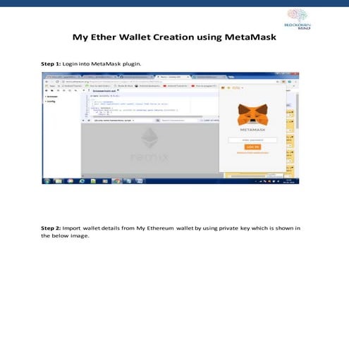 My Ether Wallet Creation using MetaMask | DOCX