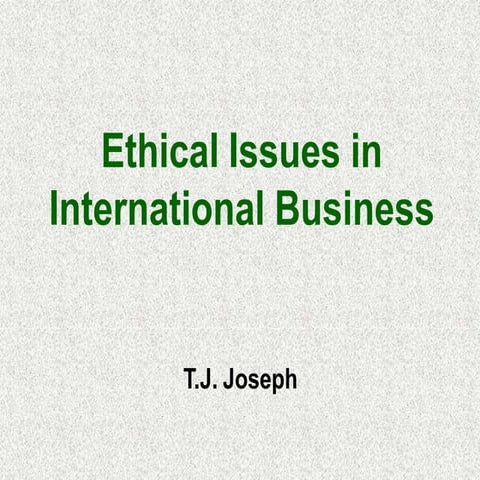 globalization and its ethical challenges | PPTX