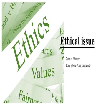 Ethical issues | PPTX