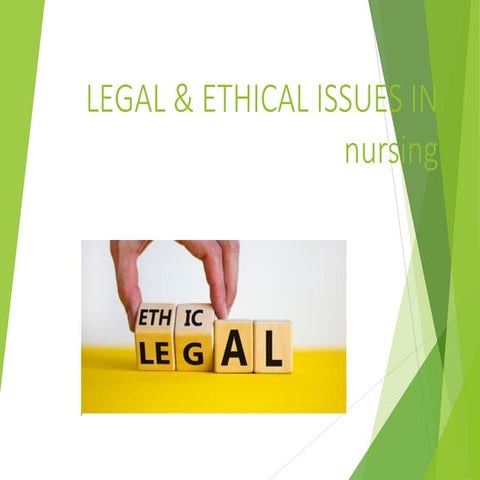 ETHICAL_AND_LEGAL_FRAMEWORK_IN_NURSING for Nursing Students | PPTX