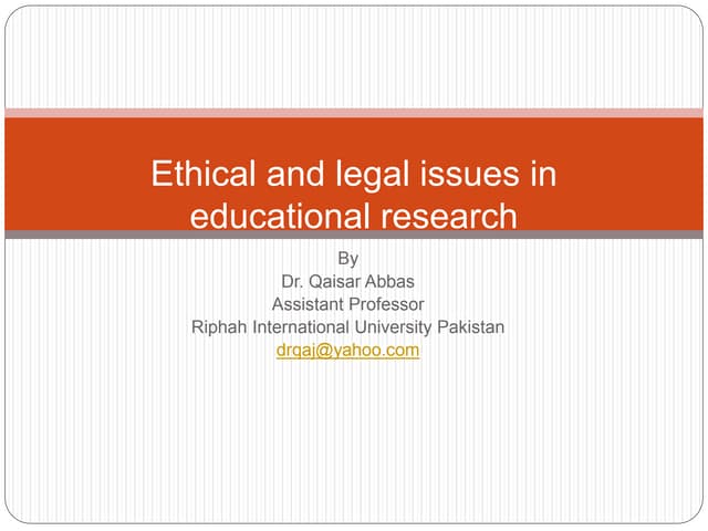 Research methodology ethical issues in research an assignment | PDF