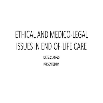 Guidelines for end of life care in icu | PDF