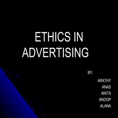 Ethical Aspects In Advertising | PPT