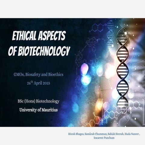 Ethical Aspects of Biotechnology | PDF