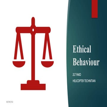 ETHICAL BEHAVIOR PREPARATION presentationptx | PPTX