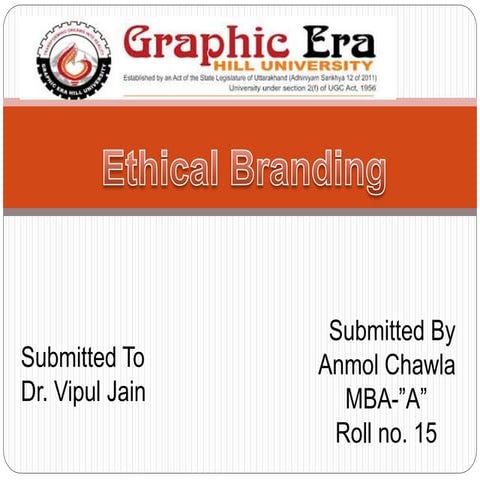 Ethical branding | PPTX
