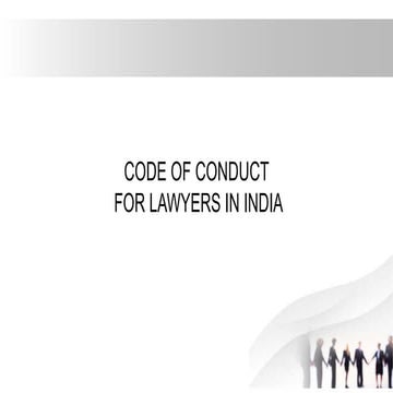 Ethical code for advocates | PPTX